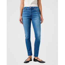 Skinny-fit-Jeans Wrangler "SIENNA", Damen, Gr. 26, L&auml;nge 30, rebel blau, Denim/Jeans, Obermaterial: 92% Baumwolle, 6% Polyester, 2% Elasthan, skinny fit lang, Jeans, im Five-Pocket Style