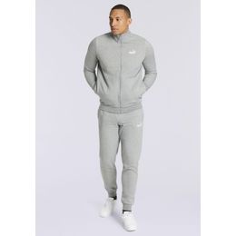 Puma Herren Trainingsanzug "ESS SWEAT SUIT FL", grau, Gr. XL, bedruckt, Fleece, Obermaterial: 66% Baumwolle, 34% Polyester, Sportanz&uuml;ge, zweiteiliges