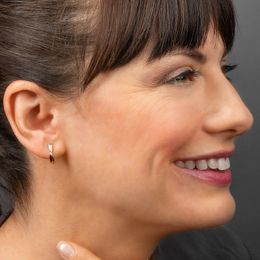 ONE ELEMENT Damen Paar Creolen "Zirkonia Ohrringe Creolen aus 333 Gelbgold", Damen,mit Zirkonia, Gelbgold 333 Gold, gold, Gelbgold 333, Gold,