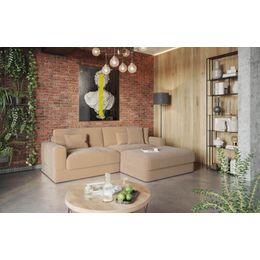 Ecksofa Home Affaire, B:264cm H:87cm T:196cm, braun, 100% Polyester, Wohnzimmer, Sofas, "Innovid L-Form", Modernes Modul-Polsterprogramm