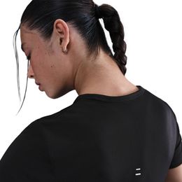 Nike Damen Lauftop "W NK TEMPO SWSH HBR DF SS TOP", schwarz, Gr. L, Obermaterial: 100% Polyester, Tops, f&uuml;r Laufaktivit&auml;ten, aus Polyester, leichtes
