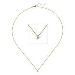 Jobo Damen Kette mit Anh&auml;nger "Solit&auml;r", Diamanten Gelbgold 585, L: 45, gelb, Diamanten, Gelbgold 585, Halsketten, 585 Gold mit 1 Diamant Brillant