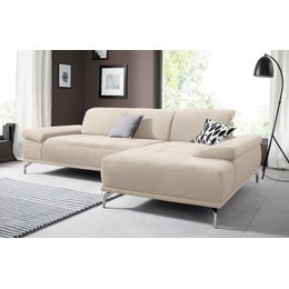 Ecksofa Home Affaire, B:269cm H:97cm T:174cm, beige, Flachgewebe Mura: (100% Polyester);Luxus-Microfaser Vintageoptik (100%