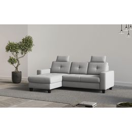 Ecksofa Home Affaire, B:239cm H:91cm T:164cm, grau, 95%Polyester 5%Polyamid, Wohnzimmer, Sofas, "Varese", wahlweise mit Bettfunktion und Bettkasten