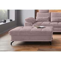 Polsterhocker OTTO HOME, B:133cm H:47cm T:72cm, lila, 100% Polyester;Samtoptik (100% Polyester), Hocker, "Costello, B: 133 cm", individuell zu