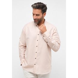 Eterna Herren Langarmhemd "COMFORT FIT"beige, Gr. 46, Twill, 59% Baumwolle, 41% Leinen, Hemden, EASY IRON (b&uuml;gelleicht)