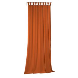 Vorhang WIRTH, B:130cm H:335cm, orange, Baumwolle, Polyester, Wohnzimmer, Gardinen, "Newbury", nach Ma&szlig;