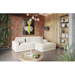Ecksofa Home Affaire, B:264cm H:87cm T:196cm, beige, 100% Polyester, Wohnzimmer, Sofas, "Innovid L-Form", Modernes Modul-Polsterprogramm