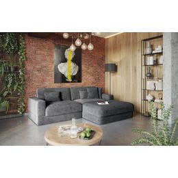 Ecksofa Home Affaire, B:264cm H:87cm T:196cm, grau, 100% Polyester, Wohnzimmer, Sofas, "Innovid L-Form", Modernes Modul-Polsterprogramm
