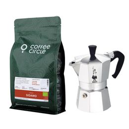 Coffee Circle Bialetti Moka & Espresso im Set, 250 g Kaffee nach Wahl, ganze Bohne, Espressokocher von Bialetti, Kaffee wie in Italien, ideal f&uuml;r Einsteiger