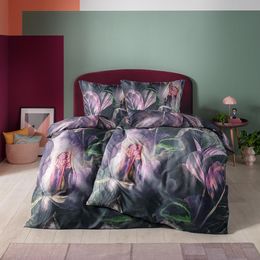 Bettw&auml;sche Estellaaubergine, Mako-Satin, Obermaterial: 100% Baumwolle, Bettw&auml;sche, "Kendra"