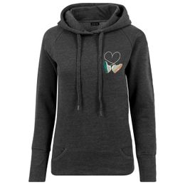 MisterTee Damen Kapuzenpullover "MisterTee Herren Damen Ladies Kicks Love EMB Hoody"charcoal, Gr. L, unifarben, 60% Baumwolle, 40% Polyester, Pullover