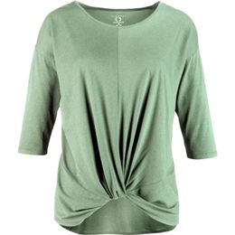 LPO Damen Funktionsshirt "MORAY TOP WOMEN", gr&uuml;n, Gr. 40, 60% Baumwolle; 40% Polyester, Shirts, Funktionsshirt mit V-Ausschnitt