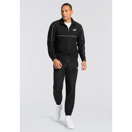 Puma Herren Jogginganzug "WOVEN TRACKSUIT", schwarz, Gr. XXL, bedruckt, Twill, Obermaterial: 100% Polyester, Sportanz&uuml;ge, zweiteiliges Set, f&uuml;r