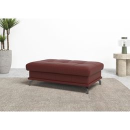 Polsterhocker OTTO HOME, B:133cm H:47cm T:72cm, rot, Luxus-Microfaser (90% Polyester, 10% Polyamid);Samtoptik (100% Polyester), Hocker, "Costello, B: