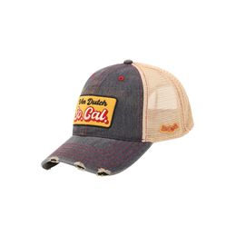 Von Dutch Originals Cap Damen Gr&ouml;&szlig;e 55/60 beige / dunkelblau / goldgelb