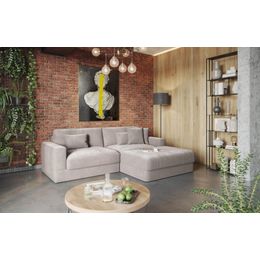 Ecksofa Home Affaire, B:264cm H:87cm T:196cm, grau, 100% Polyester, Wohnzimmer, Sofas, "Innovid L-Form", Modernes Modul-Polsterprogramm