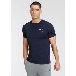 Puma Herren T-Shirt "ACTIVE SMALL LOGO TEE", blau, Gr. XXL, unifarben, Jersey, Obermaterial: 100% Polyester, Shirts, sportlicher Stil,