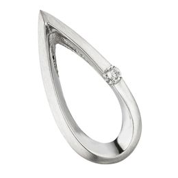 Jobo Damen Kettenanh&auml;nger "Anh&auml;nger Platinanh&auml;nger Tropfen 17 mm", SI = kleine Einschl&uuml;sse, Diamanten Platin 950platin 950, Diamanten, Platin 950,