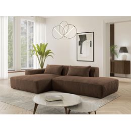 Ecksofa, B:294cm H:71cm T:165cmbraun, exxpo - SOFA FASHION, Wohnzimmer, Sofas, "Billund modernes Designsofa, bequem und elegant, Breite 294cm,