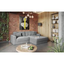 Ecksofa Home Affaire, B:264cm H:87cm T:196cm, grau, 100% Polyester, Wohnzimmer, Sofas, "Innovid L-Form", Modernes Modul-Polsterprogramm