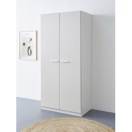 Dreht&uuml;renschrank Rauch, B:91cm H:197cm T:54cm, wei&szlig;, Holzwerkstoff, Schr&auml;nke, "Kleiderschrank Schrank Garderobe W&auml;scheschrank VANDOR", in drei