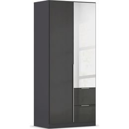 Dreht&uuml;renschrank OTTO HOME, B:91cm H:210cm T:54cm, grau, Holzwerkstoff, Schr&auml;nke, "Kleiderschrank Schrank Garderobe AGORDO mit Dekor- oder