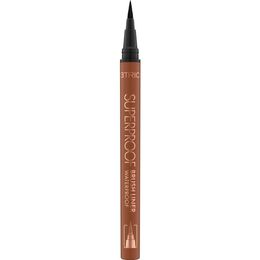 Catrice Damen Eyeliner "Superproof Brush Liner Waterproof", braun, Augen-Kosmetika, Extrem wasserfest, pr&auml;zise, satte Farbe, ideal f&uuml;r feine Linien.