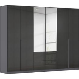 Dreht&uuml;renschrank OTTO HOME, B:271cm H:210cm T:54cm, grau, Holzwerkstoff, Schr&auml;nke, "Kleiderschrank Schrank Garderobe AGORDO mit Dekor- oder