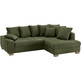 Ecksofa MR. COUCH, B:243cm H:88cm T:190cm, gr&uuml;n, Memphis (Grundgewebe - 100% Polyester; Nutzschicht- 90% Polyester / 10% Polyamide), Wohnzimmer,