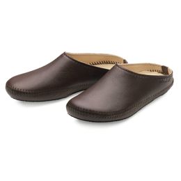 Haflinger Unisex-Hausschuh Rindleder