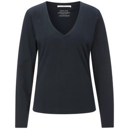 LANIUS Damen-Longsleeve V-Ausschnitt
