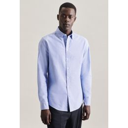 Seidensticker Herren Businesshemd "Slim", blau, Gr. 36, unifarben, 100% Baumwolle, Hemden, Slim 1/1 Button-Down-Kragen Uni