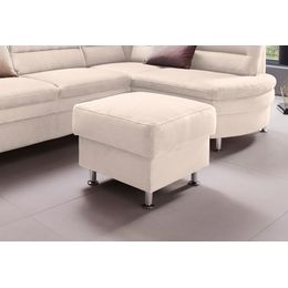 Hocker Home Affaire, B:58cm H:47cm T:58cm, beige, Struktur impr&auml;gniert (100% Polyester);Luxus-Microfaser ALTARA NUBUCK (100% Polyester);Struktur (52%