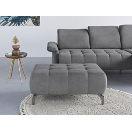 Polsterhocker Home Affaire, B:102cm H:45cm T:68cm, grau, 100% Polyester, Hocker, "Fresh", passend zum Ecksofa "Fresh", auch in Bezug Olympia EASY