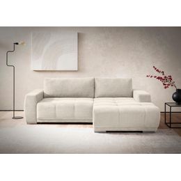 Ecksofa Home Affaire, B:241cm H:66cm T:165cm, beige, 96% POLYESTER (PES)/4% POLYAMID(PA), Wohnzimmer, Sofas, "Bolero L-Form", wahlweise mit