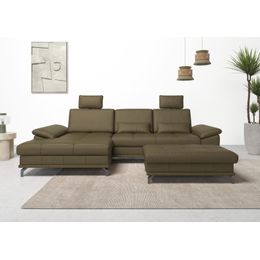 Ecksofa OTTO HOME, B:301cm H:89cm T:176cm, gr&uuml;n, Luxus-Microfaser (90% Polyester, 10% Polyamid);Samtoptik (100% Polyester), Wohnzimmer, Sofas,