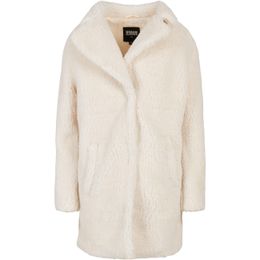 Parka Urban Classics "Urban Classics Damen Ladies Oversized Sherpa Coat", Damen, Gr. XL, sandwei&szlig;, 100% Polyester, unifarben, oversize, amerikanischer Ausschnitt, Jacken Parka