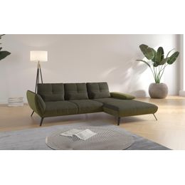Ecksofa OTTO HOME, B:276cm H:88cm T:183cm, gr&uuml;n, 100% Polyester, Wohnzimmer, Sofas, "Mikado L-Form", inkl. Sitztiefenverstellung und