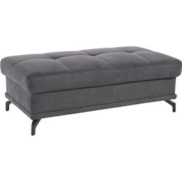 Polsterhocker OTTO HOME, B:133cm H:47cm T:72cm, grau, 100% Polyester;Samtoptik (100% Polyester), Hocker, "Costello, B: 133 cm", individuell zu