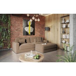 Ecksofa Home Affaire, B:264cm H:87cm T:196cm, braun, 100% Polyester, Wohnzimmer, Sofas, "Innovid L-Form", Modernes Modul-Polsterprogramm