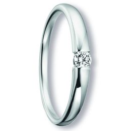 ONE ELEMENT Damen Diamantring "0.09 ct Diamant Brillant Ring aus 585 Wei&szlig;gold", 58, 0,09 mit Diamant, Diamanten Gold Wei&szlig;gold 585silber, Diamanten,