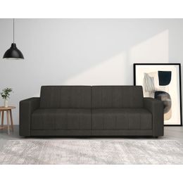 3-Sitzer DOREL HOME, B:225cm H:82cm T:91cm, braun, 100% Polyester, Sofas, "Allie II Schlafsofa 225 cm", Bett-Funktion (108/190cm), R&uuml;ckenlehne