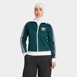 Damen Trainingsjacke "CLASSIC TT"aurora ivy, wei&szlig;, Gr. XS, adidas originals, Obermaterial: 52% Baumwolle, 48% Polyester, Jacken