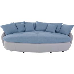 Big-Sofa COTTA, B:238cm H:79cm T:140cm, blau, Luxus-Microfaser (100% Polyester); Microfaser-Feinstruktur (pflegeleichte Microfaser, mit feiner