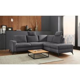 Kopfst&uuml;tze Home Affaire, B:50cm H:25cm T:12cm, grau, Luxus-Microfaser ALTARA NUBUCK (100% Polyester);Struktur Flausch (90% Polyester, 10%