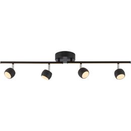 JUST LIGHT LED Deckenleuchte "JARIK", 5, H: 14,5cm, 1 Stk.schwarz, Leuchten, Serienschalter: Alles / Spots / Profile, getrennt schaltbar