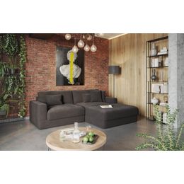 Ecksofa Home Affaire, B:264cm H:87cm T:196cm, grau, 100% Polyester, Wohnzimmer, Sofas, "Innovid L-Form", Modernes Modul-Polsterprogramm