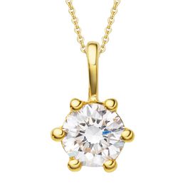ONE ELEMENT Damen Kettenanh&auml;nger "0.2 ct Diamant Brillant Anh&auml;nger aus 585 Gelbgold", 0,2, Diamanten Gelbgold 585 Gold, gold, Diamanten, Gelbgold