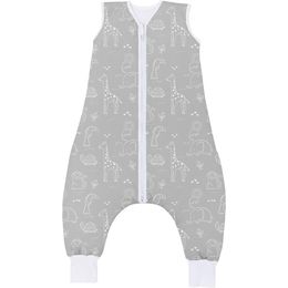 fillikid Baby Babyschlafsack "mit Beinen, 104", grau, Bezug: 100% Baumwolle. F&uuml;llung: 100% Polyester, Schlafs&auml;cke, f&uuml;r das ganze Jahr und